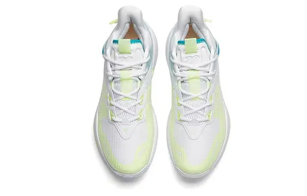 ANTA High-top Athletic Sneakers - White/blue/yellow