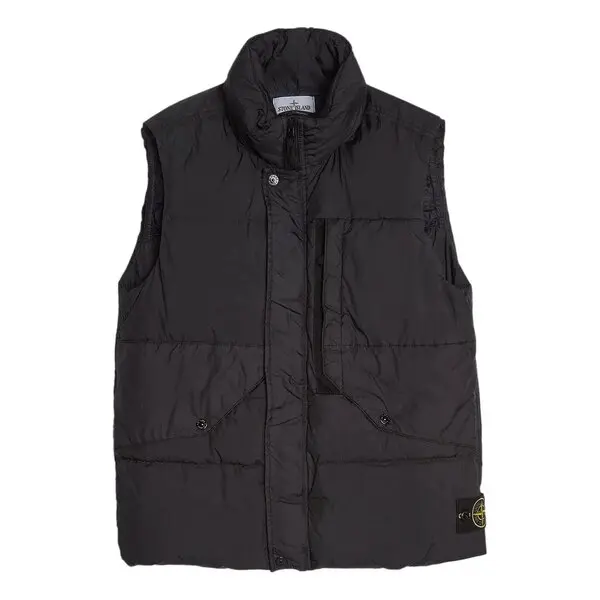 Stone Island Crinkle Reps Down Vest - Black