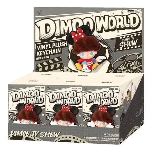POP MART Disney Dimoo World Vinyl Plush Keychain Sealed Case - Multi-color