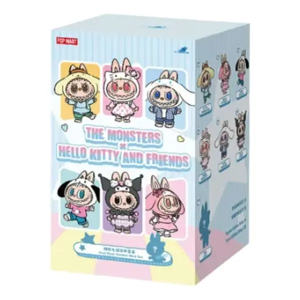 POP MART The Monsters X Hello Kitty And Friends Series Vinyl Plush Pendant Sealed Case - Multi-color