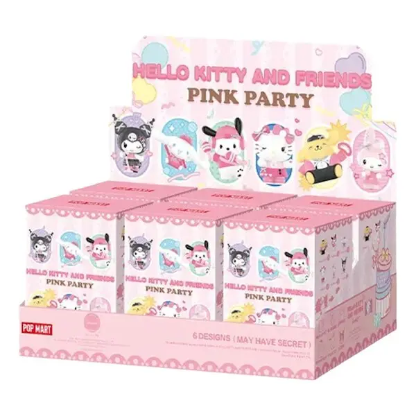 POP MART Hello Kitty And Friends Pink Party Series Figures Sealed Case - Multi-color