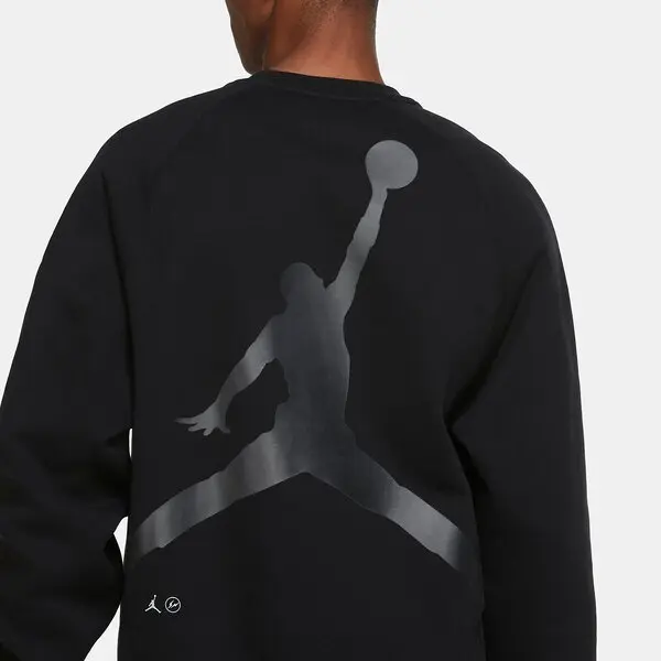 JORDAN X Fragment Crewneck Sweatshirt 'black Reflective Silver