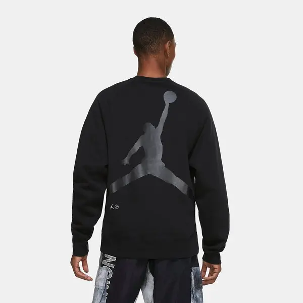 JORDAN X Fragment Crewneck Sweatshirt 'black Reflective Silver