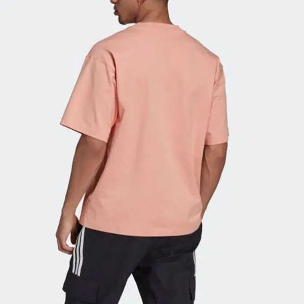 Adidas Originals Solid Color Loose Sports Short Sleeve - Pink