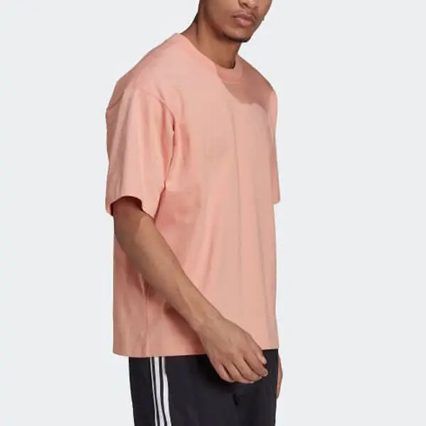 Adidas Originals Solid Color Loose Sports Short Sleeve - Pink