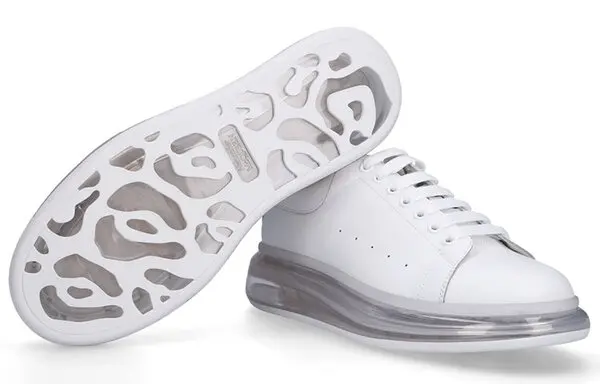 Alexander McQueen Oversized Sneaker With Clear Sole - White/clear