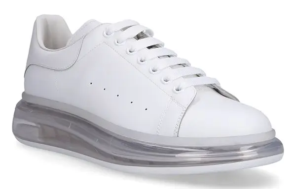 Alexander McQueen Oversized Sneaker With Clear Sole - White/clear