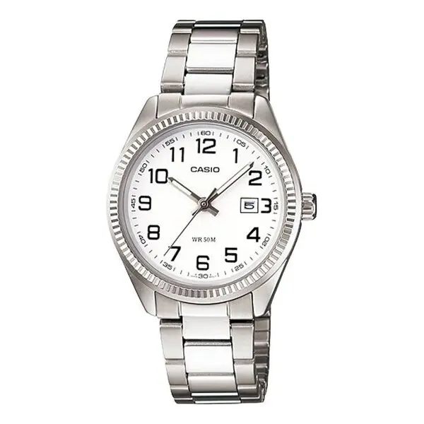 Casio Stainless Steel Strap Analog - White