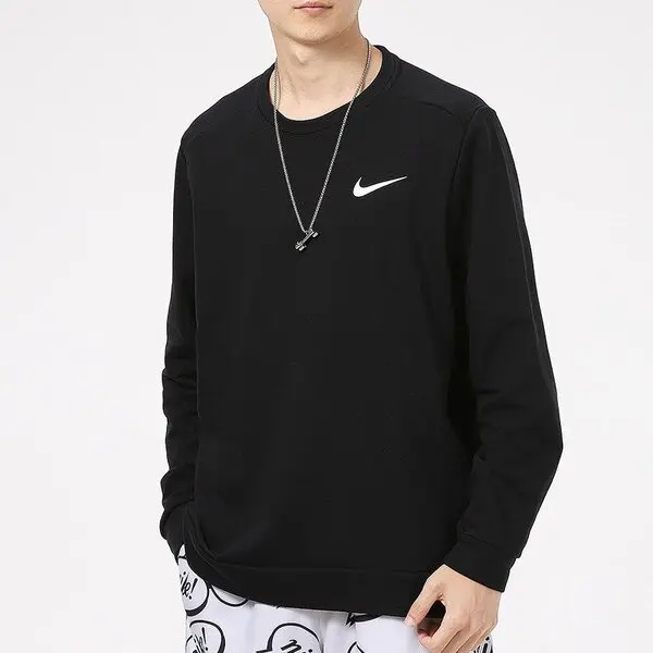 Nike Long Sleeve Casual Sports Knit Pullover - Black