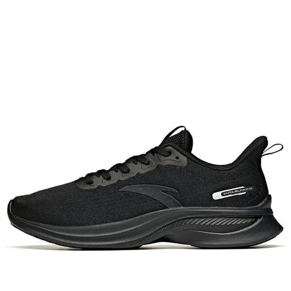 ANTA Athletic Lace-up Sneakers - Black/silver