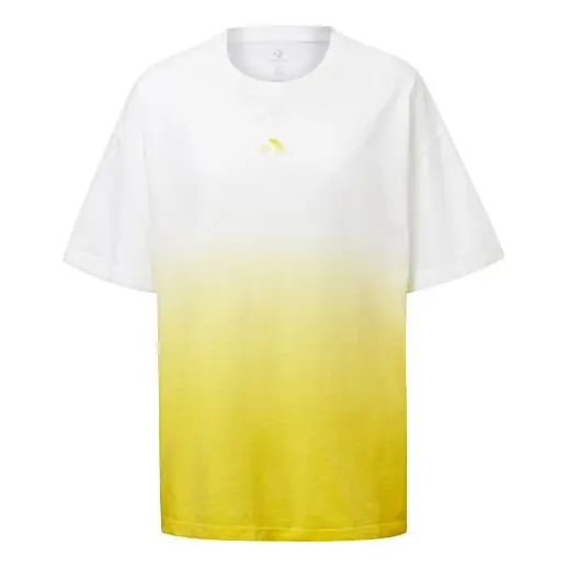 CONVERSE Logo Printing Gradient Short Sleeve T-shirt - Yellow
