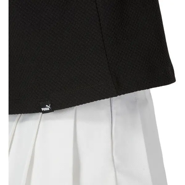 PUMA Her Polo Shirt Textured Cropped Polo