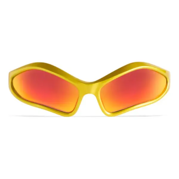 Balenciaga Fennec Oval Sunglasses 'yellow Red - Yellow/red