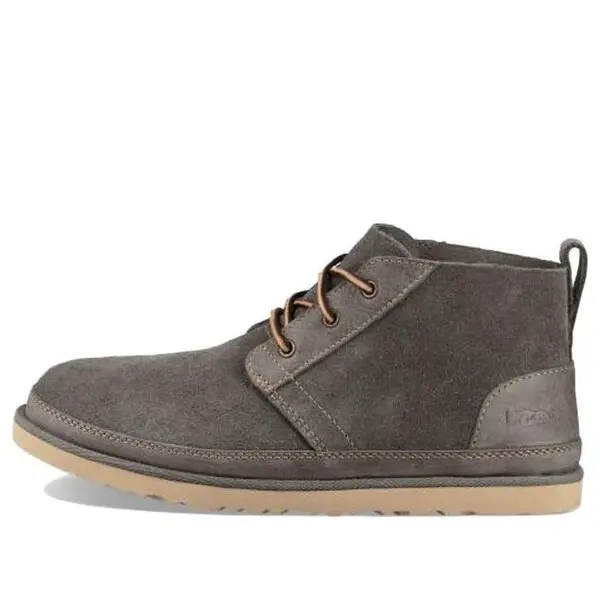 UGG Neumel Unlined Leather Lace-up Boots - Grey