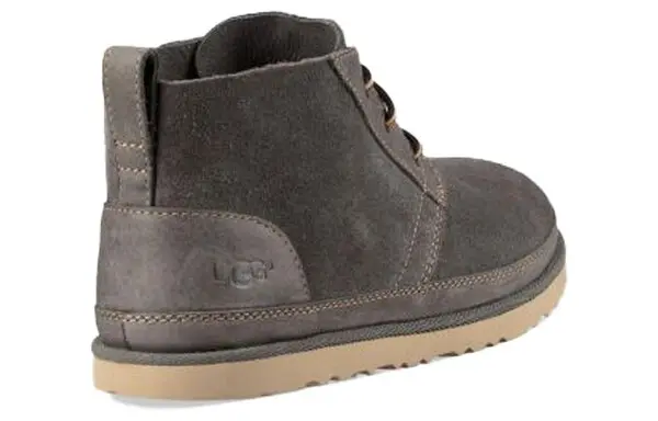 UGG Neumel Unlined Leather Lace-up Boots - Grey
