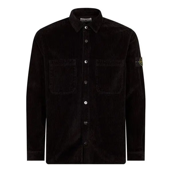 Stone Island Corduroy 400tc Overshirt - Black