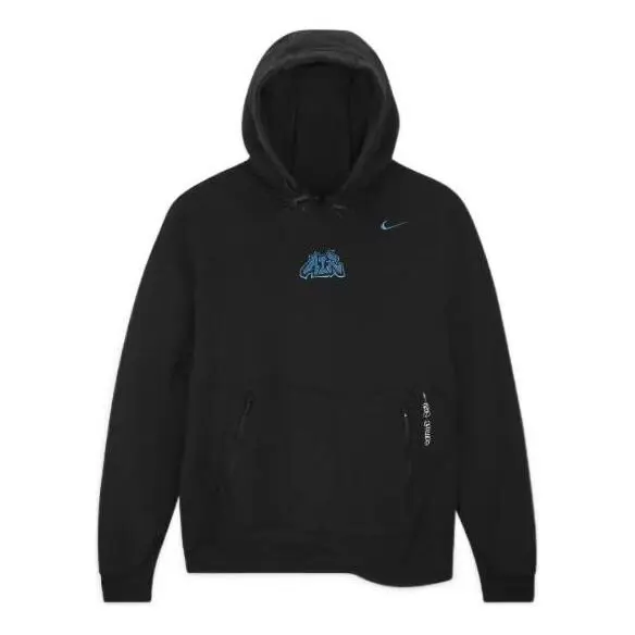 Nike X Off-white Fleece Hoodie Blue - Black