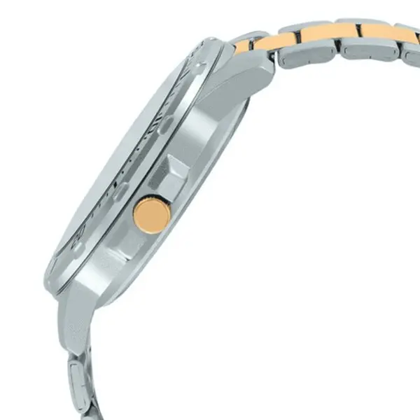 Casio Stainless Steel Link Quartz Waterproof Analog Watch - Silver