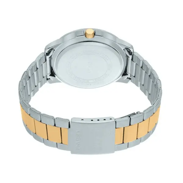 Casio Stainless Steel Link Quartz Waterproof Analog Watch - Silver