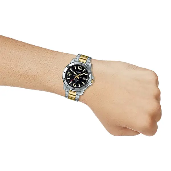 Casio Stainless Steel Link Quartz Waterproof Analog Watch - Silver
