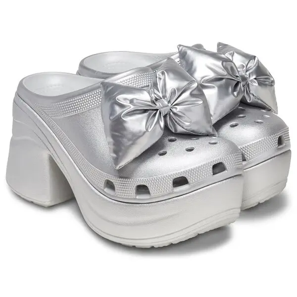 CROCS Siren Metallic Bow Clogs