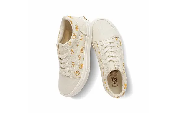 VANS Old Skool Printed Sneakers - Cream/yellow