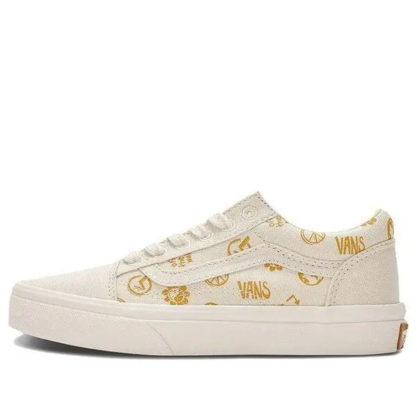 VANS Old Skool Printed Sneakers - Cream/yellow