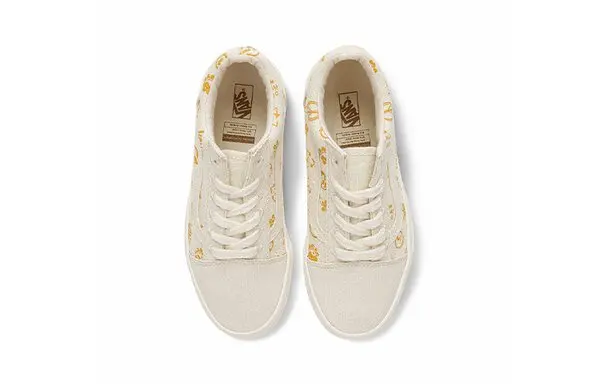 VANS Old Skool Printed Sneakers - Cream/yellow
