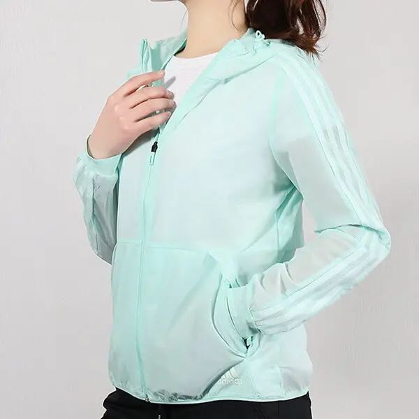 Adidas Lightweight Zip-up Jacket With Hood
