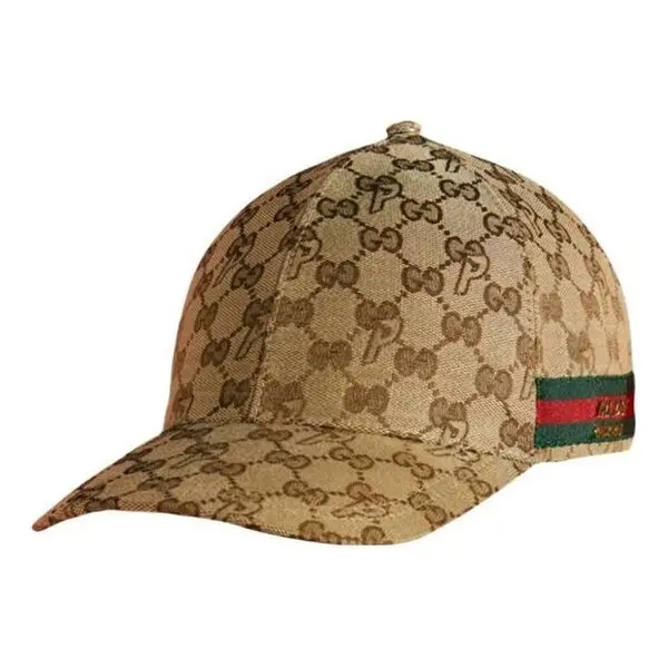 Gucci X Palace Gg-p Canvas Baseball Hat - Tan