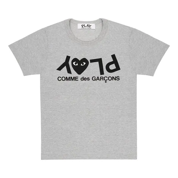 Play Comme Des Garcon Large Logo T-shirt - Grey