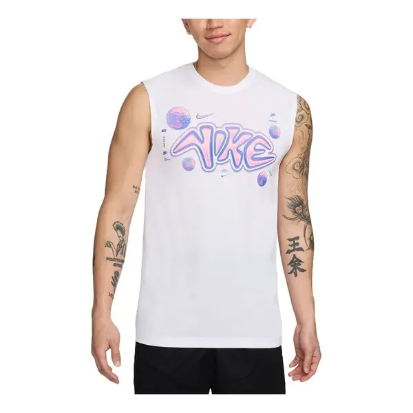 Nike Dri-fit Basketball Tank - White
