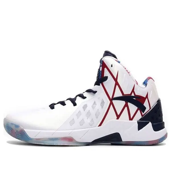 ANTA Klay Thompson 1 "usa Home" Mid-top Basketball Sneakers - White/black/red
