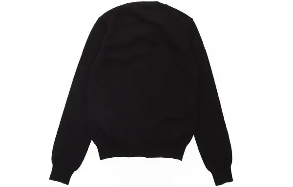Play Comme Des Garcon Cardigan With Gold Emblem - Black