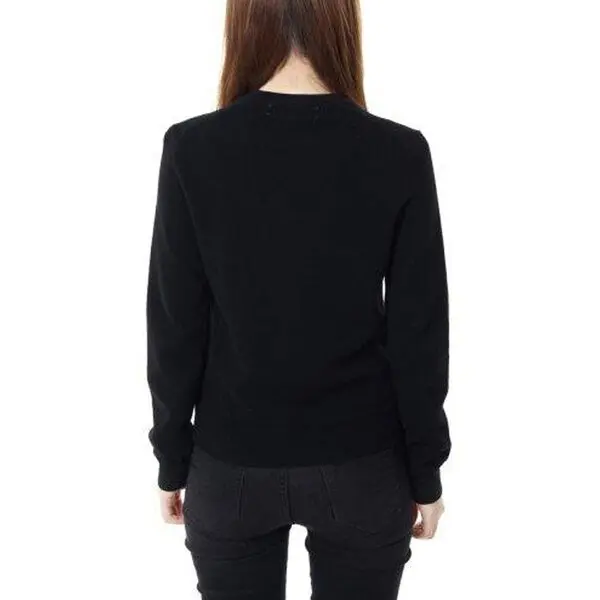 Play Comme Des Garcon Cardigan With Gold Emblem - Black