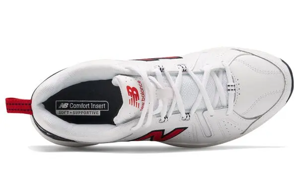 NEW BALANCE Athletic Lace Up Sneakers - Whitebluered
