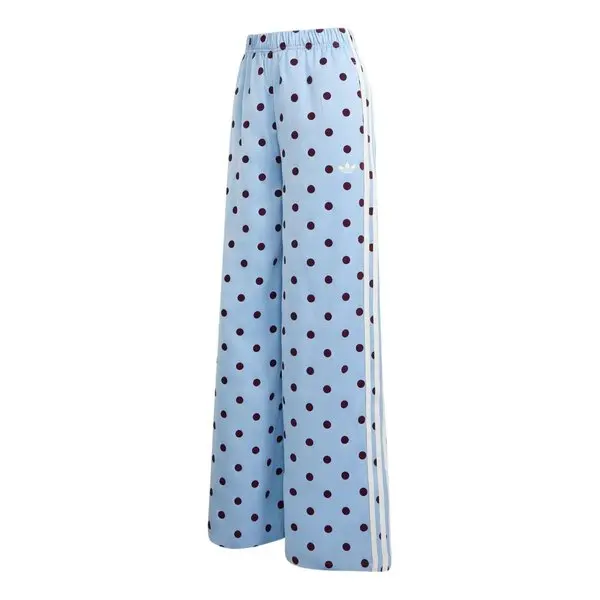 Adidas Satin Polka Dot Wide Leg Pants - Clear Sky