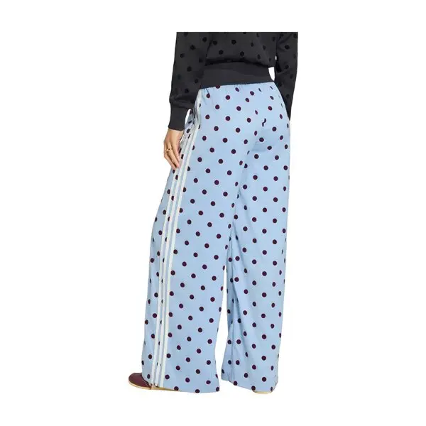 Adidas Satin Polka Dot Wide Leg Pants - Clear Sky