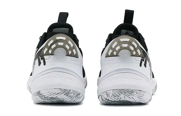 ANTA Athletic Lace-up High-top Basketball Sneakers - Black/white/grey