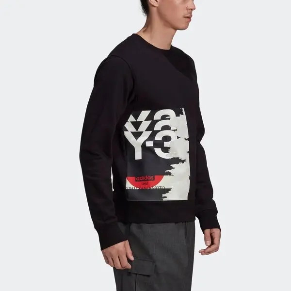 Adidas Y-3 Logo Printing Long Sleeve Pullover