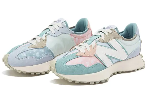 NEW BALANCE 327 Paisley Pack Sneakers - Blue/pink
