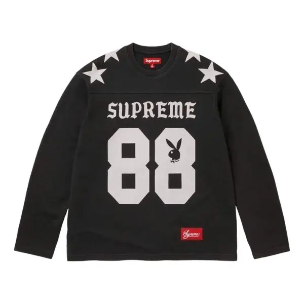 Supreme X Playboy Football Long Sleeve T-shirt - Black