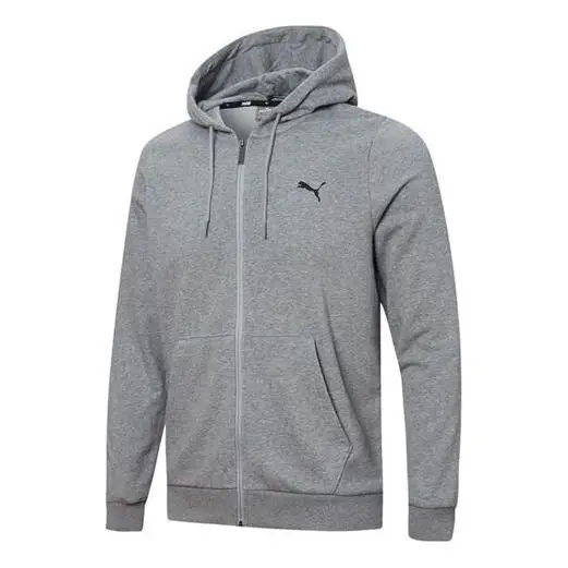 PUMA Ess Logo Hooded Jacket - Grey