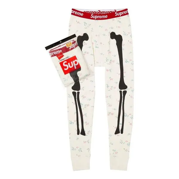 Supreme X Hanes Bones Thermal Pant - Floral