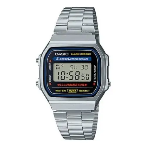 Casio Digital Stainless Steel Bracelet Watch - Silver