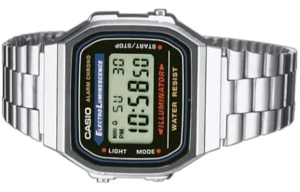 Casio Digital Stainless Steel Bracelet Watch