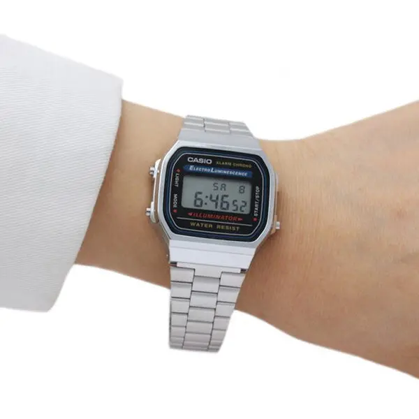 Casio Digital Stainless Steel Bracelet Watch