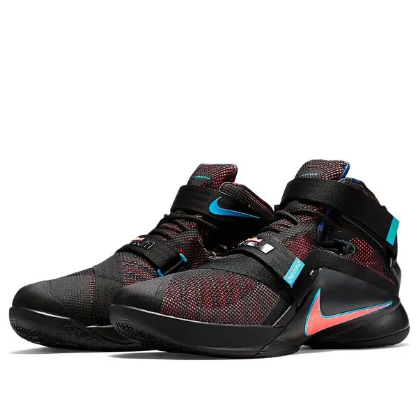 Nike Lebron Zoom Soldier 9 High Top Sneakers - Black/orange