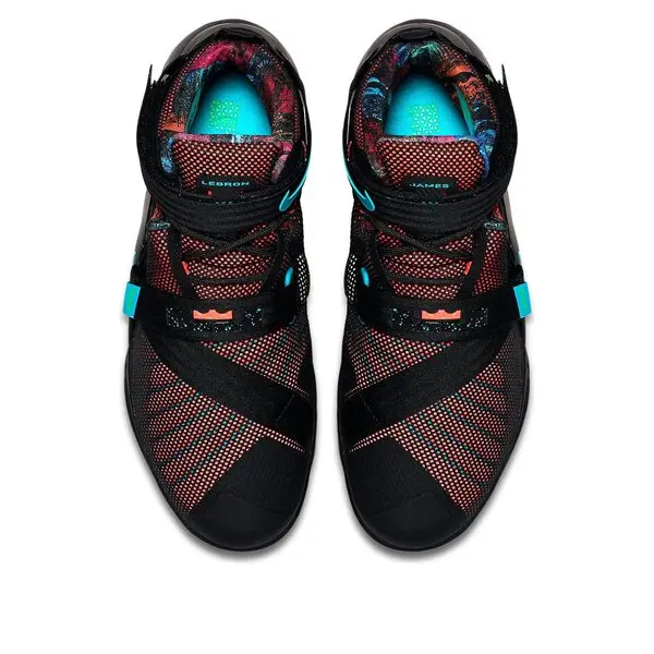 Nike Lebron Zoom Soldier 9 High Top Sneakers - Black/orange