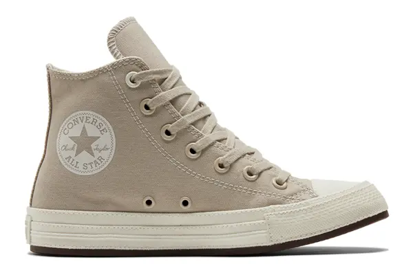 CONVERSE Chuck Taylor All Star High Top Sneakers - White/brown